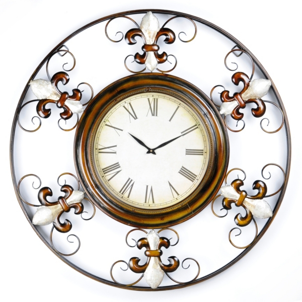 Oversized Fleur De Lis Wall Clock - Wall Design Ideas