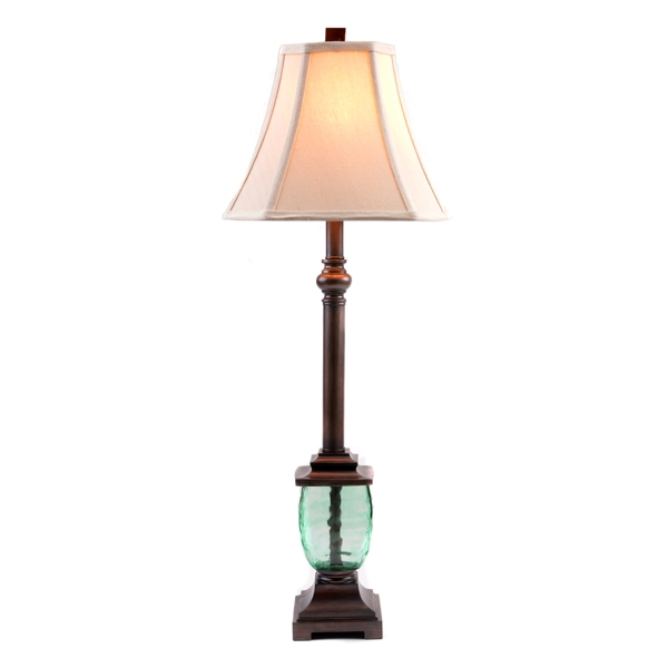 Aqua Dimple Glass Buffet Lamp Kirklands Home
