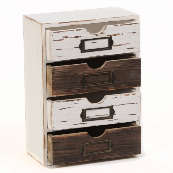 Distressed 4-Drawer Box | Kirklands Home