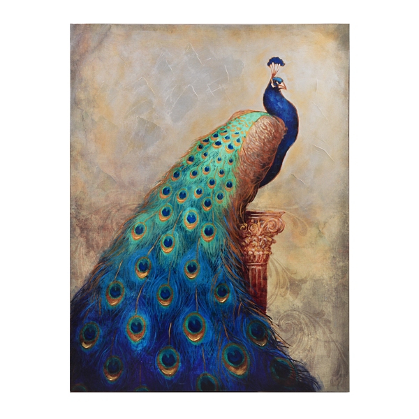 Majestic Peacock Canvas Art Print Kirklands Home