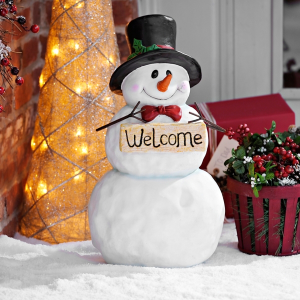 Wreaths & Door Hangers Home Décor Door Hangers Snowman welcome etna.com.pe