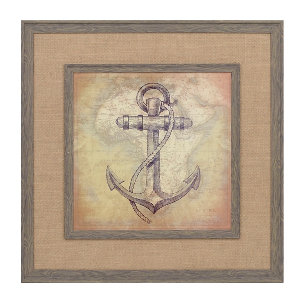 Indigo Anchor Framed Art Print | Kirklands Home