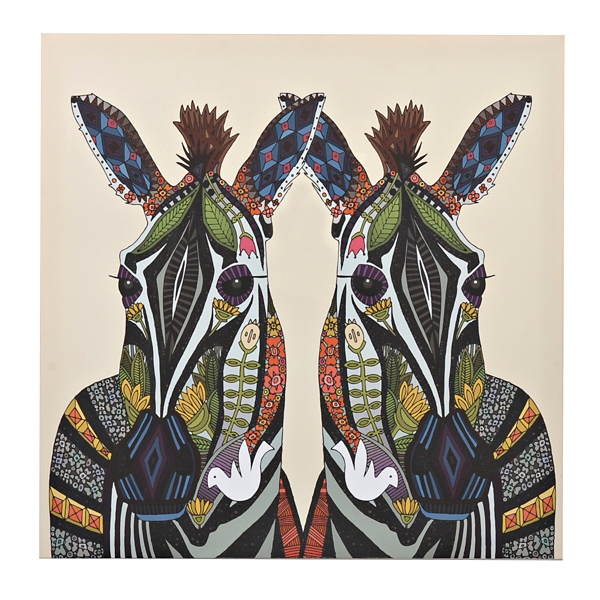 Zebras Zen Tangle Animal Canvas Art Print | Kirklands Home