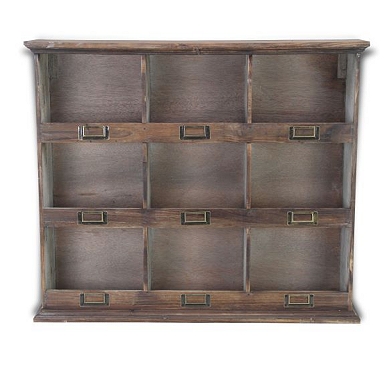Cubby wall shelf store