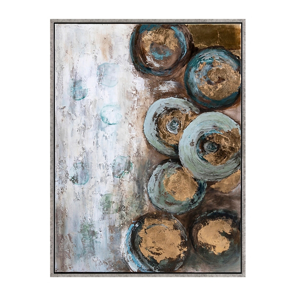 Mika Abstract Oil Painted Framed Canvas Art Print | Kirklands Home