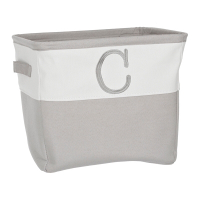 Gray Traditional Monogram Storage Bins at Kirklands Home