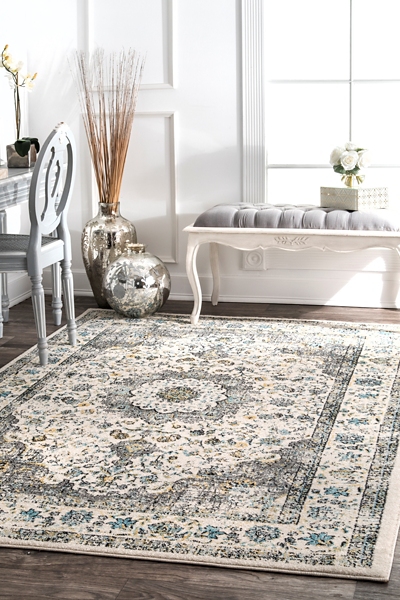 Gray Verona Medallion Area Rug, 5x7 | Kirklands Home