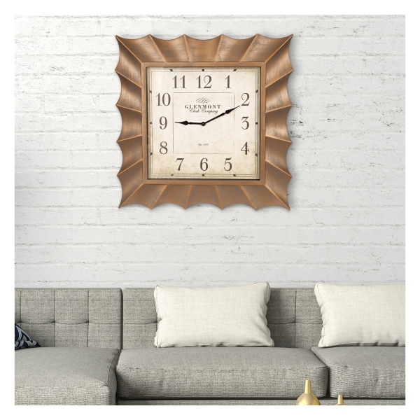 Gold Scallop Frame Square Wall Clock | Kirklands Home
