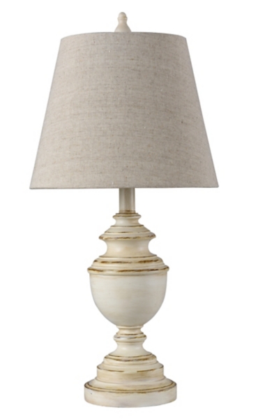 Distressed Cream Table Lamp | Kirklands Home