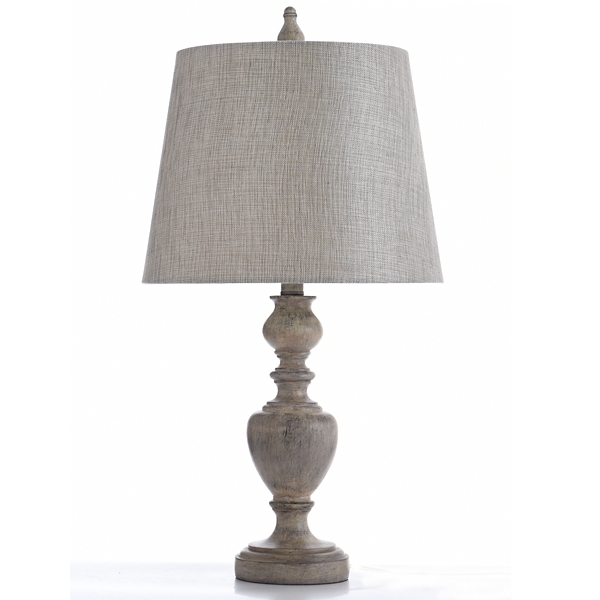 Distressed Gray and Cream Table Lamp | Kirklands Home