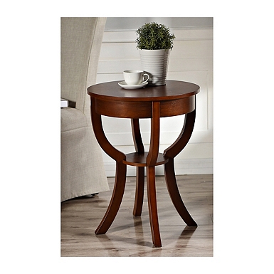 Leila Round Cherry Accent Table Kirklands Home