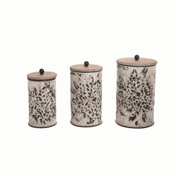 Shibori Flower Nested Jars Set Of 3 Kirklands Home 