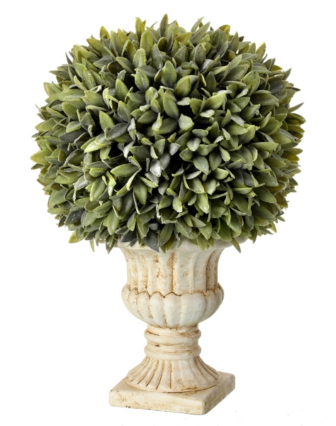 Flocked Sage Ball in Urn Arrangement, 15 in. | Kirklands Home