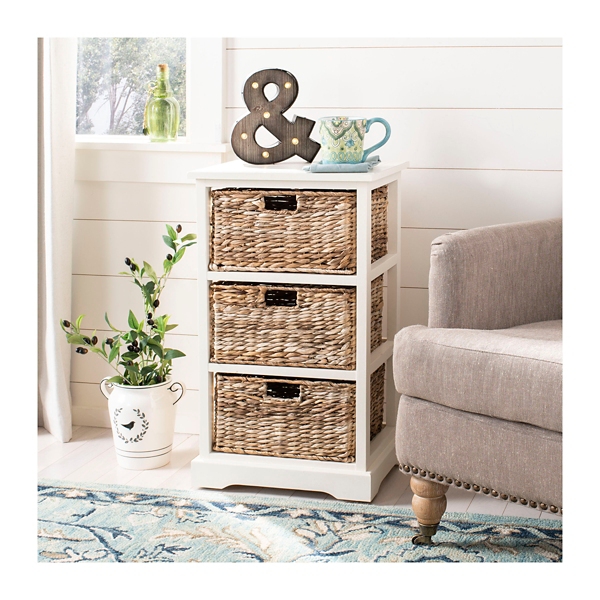 Wicker end tables with drawers store