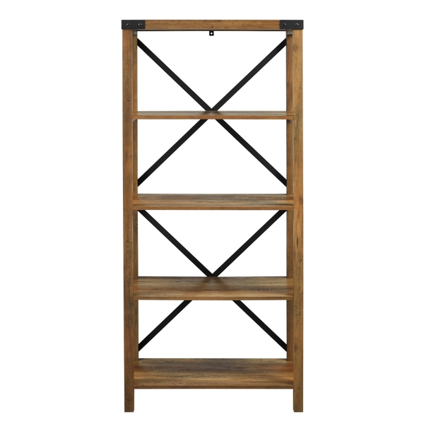 Rustic oak bookshelf store