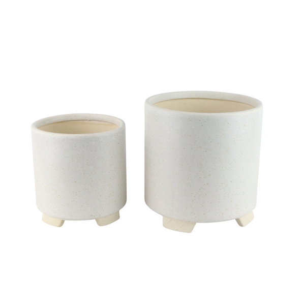 Beige Fade Footed Planters, Set of 2 | Kirklands Home