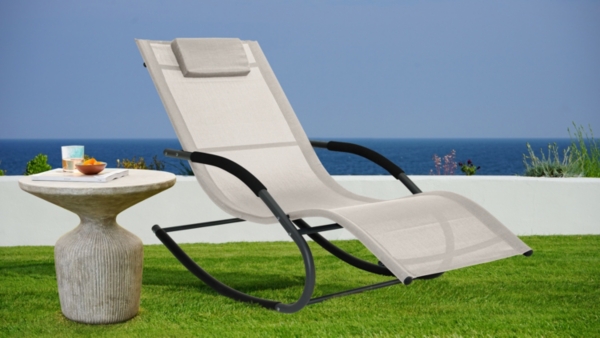 Beige Outdoor Rocking Lounger | Kirklands Home
