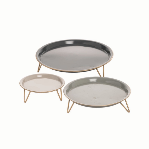 Metal Hairpin Plate Risers, Set of 3 | Kirklands Home