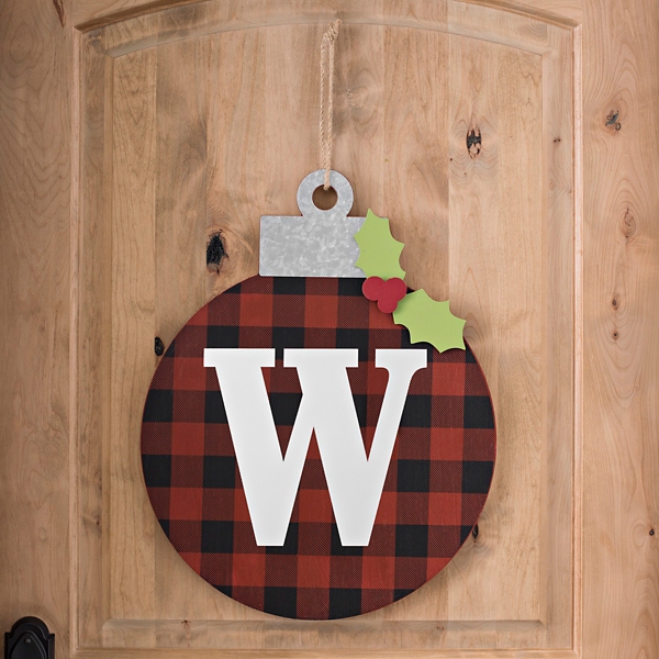 Buffalo Check Monogram W Ornament Wall Plaque | Kirklands Home