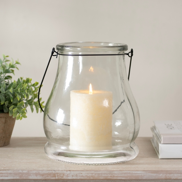 Kirklands Clear Glass Lantern, 10.5 in. | Hamilton Place