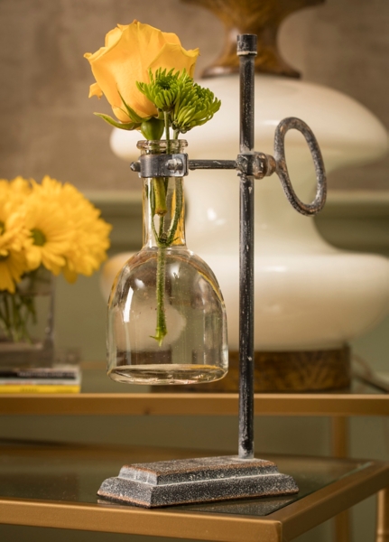 Suspended Vase on Metal Stand | Kirklands Home