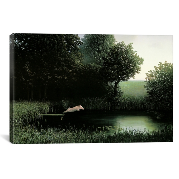 Diving Pig Canvas Art Print | Kirklands Home