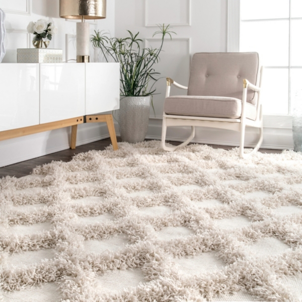 Francis Diamond Shaggy Area Rug, 4x6 | Kirklands Home