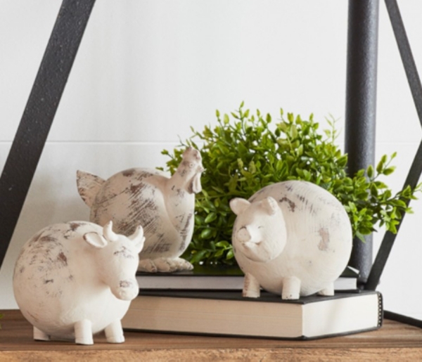 Figurines CHOOSE Style Rustic Farm Animal Sculptures Decor Art ...