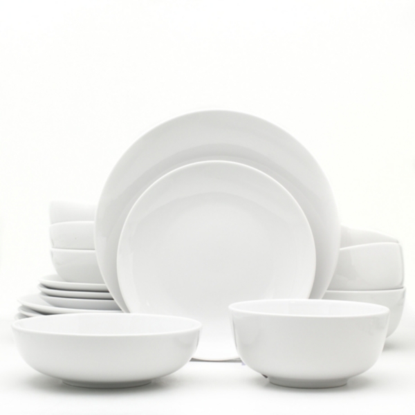White Ceramic 16-pc. Dinnerware Set | Kirklands Home