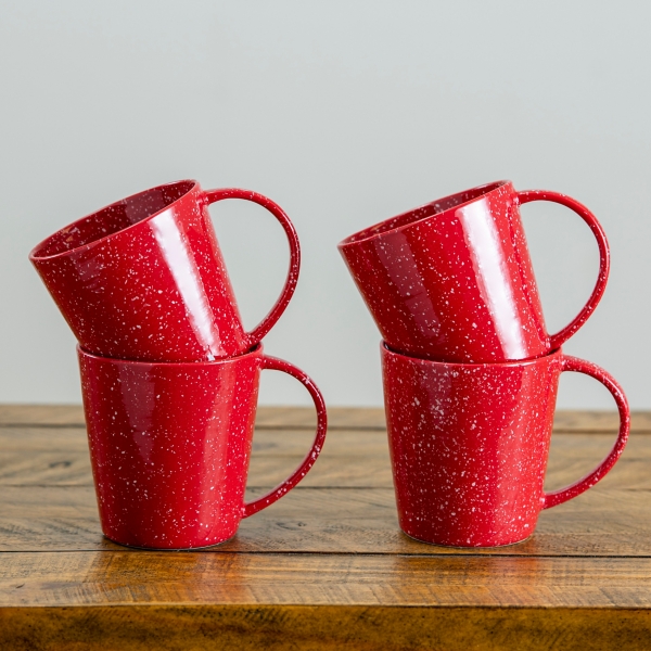 Red Speckled Enamel Mug Home & Living Kitchen & Dining etna.com.pe