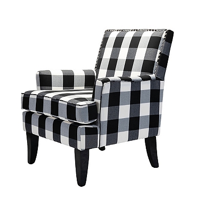 Buffalo Check Armchair Black White 27.15L x 27.15W 33H Upholstered Kirkland s Home