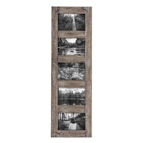 Weathered Brown Wooden 5-Opening Collage Frame | Kirklands Home