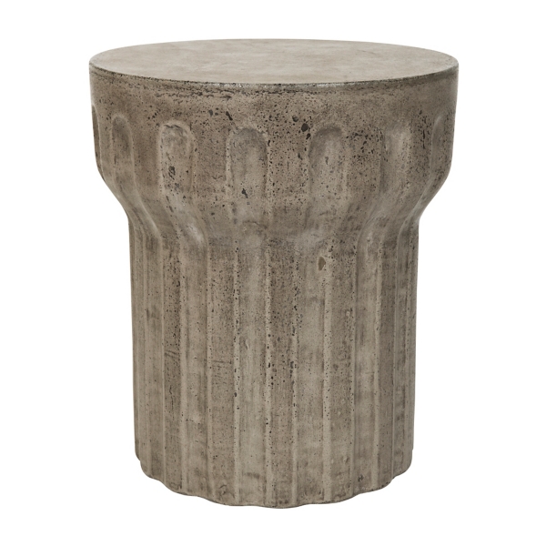 SAFAVIEH Dark Gray Doric Column Accent Table | Kirklands Home