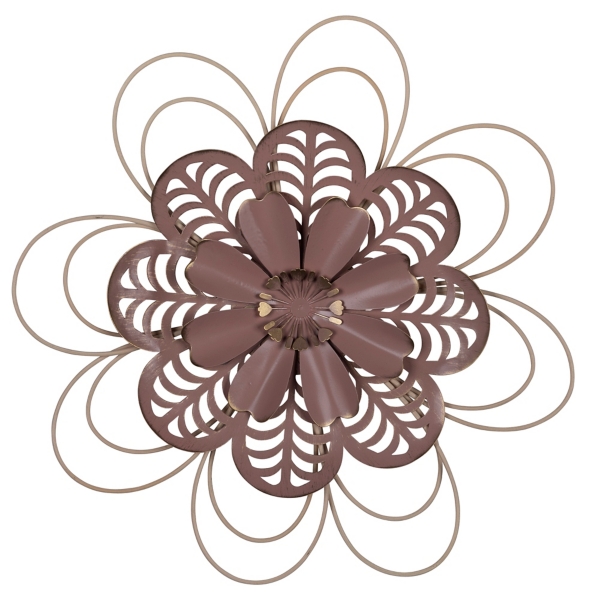 Pink Metal And Wood Flower Wall Plaque Kirklands Home