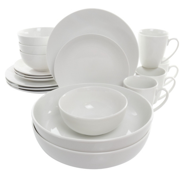 White Round Porcelain 18-pc. Dinnerware Set | Kirklands Home