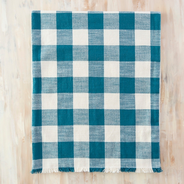 Teal Buffalo Check Zephyr Table Runner | Kirklands Home