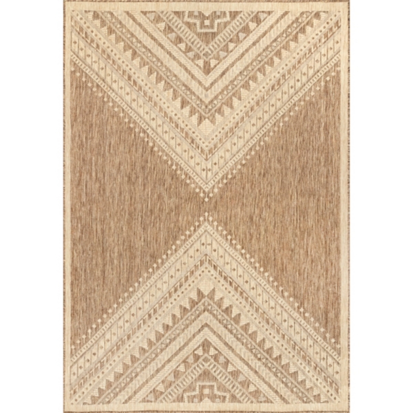 Landy Tan Aztec Outdoor Rug, 8x10 | Kirklands Home