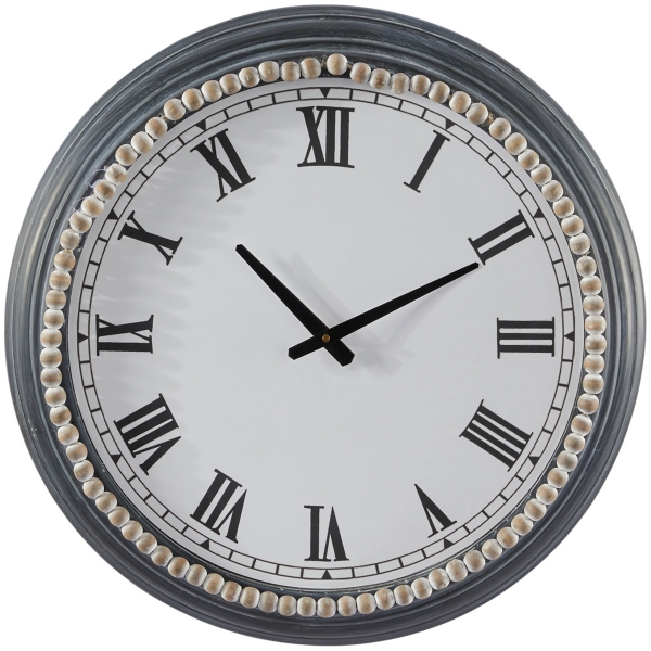 Roman Numeral Round Clock Hammer Stain Long Island 57 Off