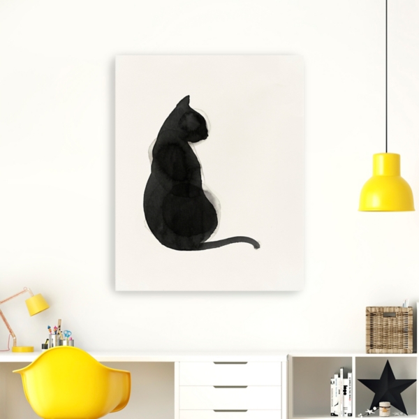 Black Cat Canvas Art Print | Kirklands Home