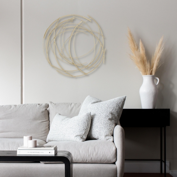 Gold Metal Wire Abstract Wall Plaque | Kirklands Home