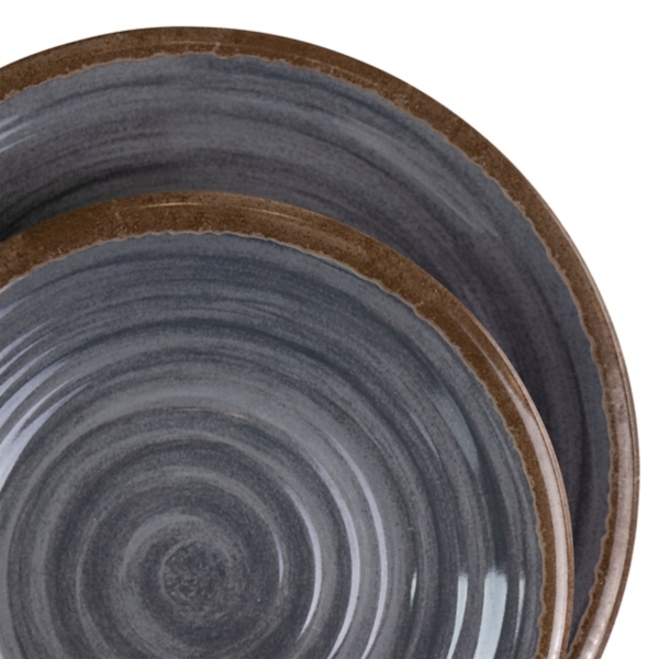 Kirklands Black Swirl Melamine 12-pc. Dinnerware Set | Hamilton Place