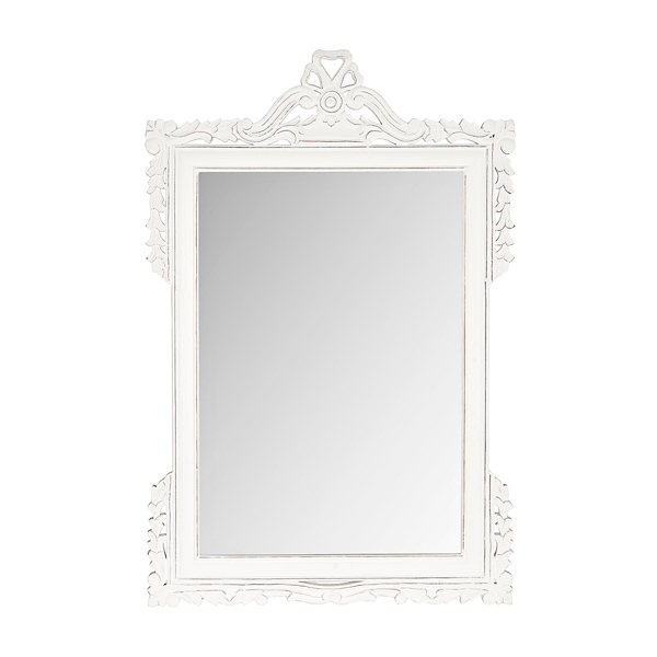 White Metal Pediment Frame Wall Mirror | Kirklands Home