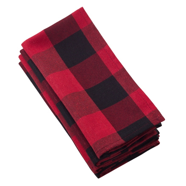 Black and Red Buffalo Check Napkins, Set of 4 | Kirklands Home