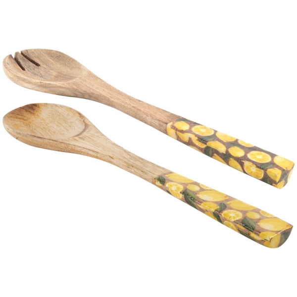 Lemons and Leaves 2-pc. Salad Servers | Kirklands Home