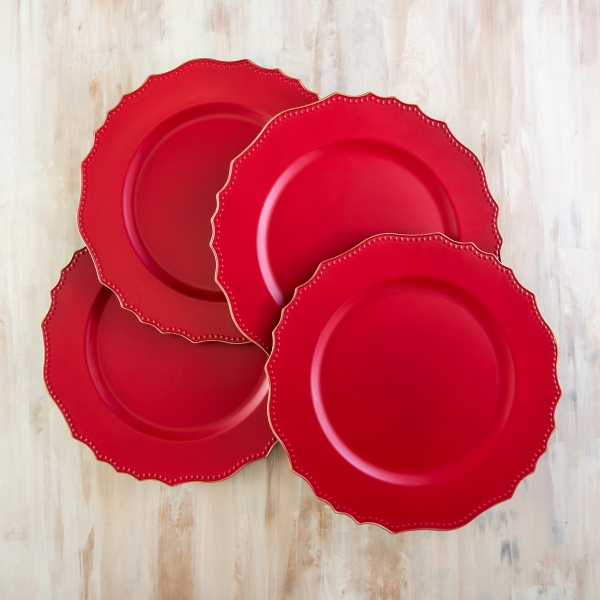 Red Charger Plates
