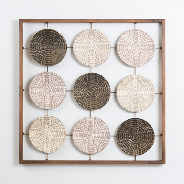 Metallic Circles Framed Wall Plaque Kirklands Home