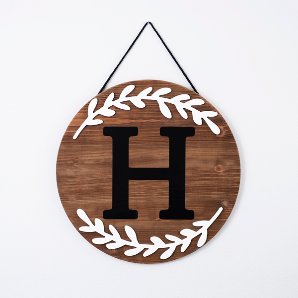 Natural Wood Monogram H Wall Plaque Kirklands Home
