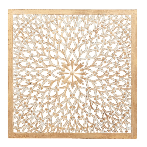 Gold Pine Wood Framed Medallion Wall Plaque Kirklands Home