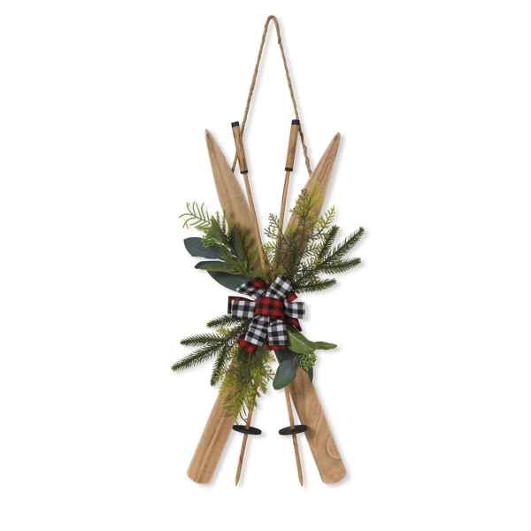 Winter Greenery Ski Wall Plaque | Kirklands Home