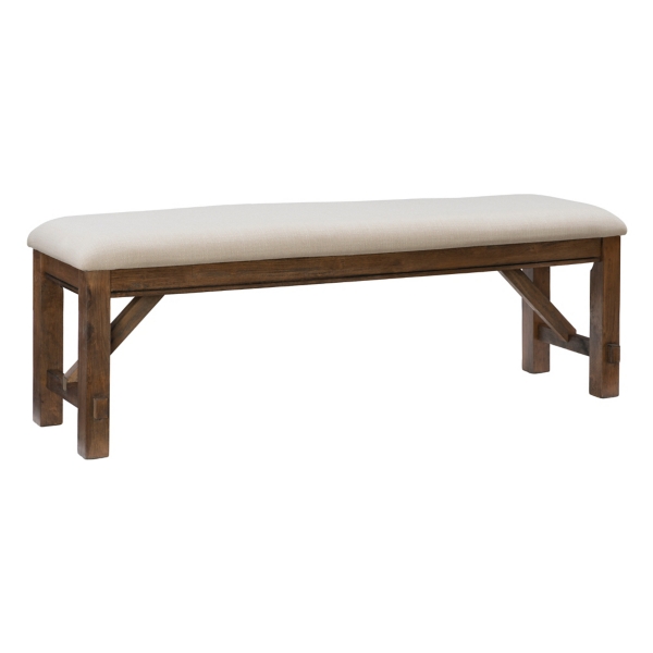 Tan Basketweave Upholstered Wood Bench Kirklands Home